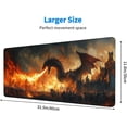 ASIASN-Dragon Gaming Mousepad, Fire Knight Castle Fantasy Mousepad XL ...