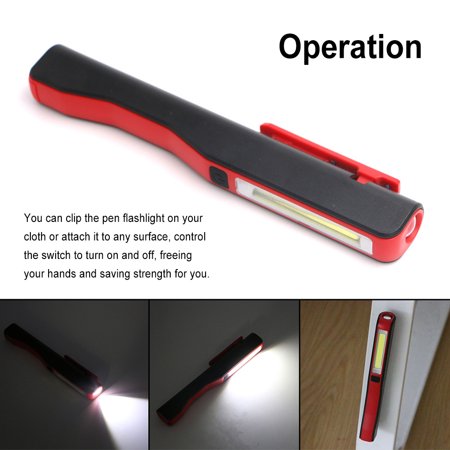 Work Pen Light COB LED 1W Inspection 3W+1W Bright Repairing Flashlight ...