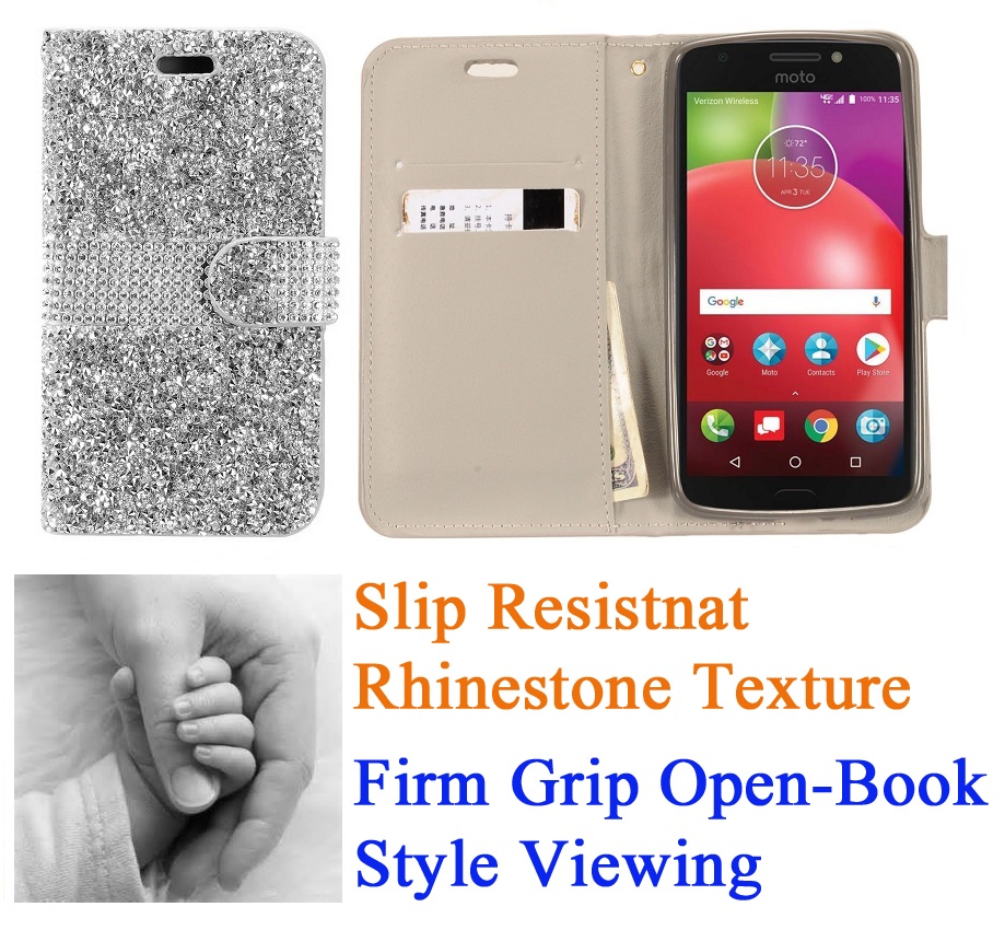 for 5" Motorola MOTO E4 motoe4 Case Phone Case Hybrid Diamond Bling ...
