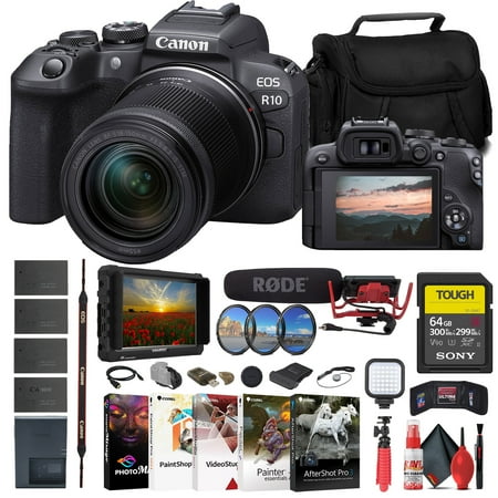 Canon EOS R10 Mirrorless Camera with 18-150mm Lens (5331C016) + 4K ...
