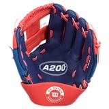 Wilson A200 EZ Catch 10" Glove Royal/Red - Right Hand Throw - Walmart.com