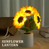 Sunflower LED Night Lamp, USB Rechargeable, Table Lights for Bedroom ...