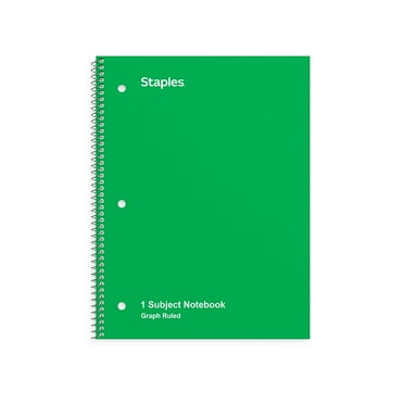 Staples Composition Notebook 7.5" x 9.75" Graph Ruled 80 Sheets Blue ...