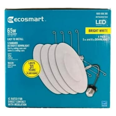 HALO RL Series 5/6 inch Recessed LED Retrofit Light, Selectable CCT 2700K-5000K Integrated LED ...