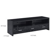 Coaster Alton 62" 3-drawer Wood TV Console for TVs up to 65" in Black ...
