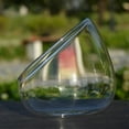 flameer Clear Slant Cut Bowl Glass Vase Micro Landscaping Container ...