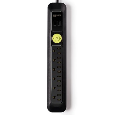 4 Outlet, 4 USB Power Strip Surge Protector Hub, 1200 Joules, 6 ft Cord ...