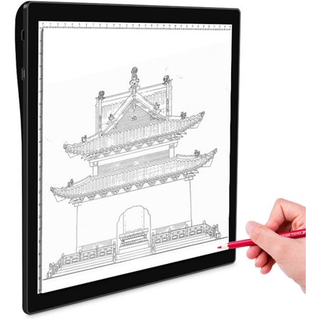 LED Light Box Drawing A4 Black, Portable 5 Adjustable Brightness ...