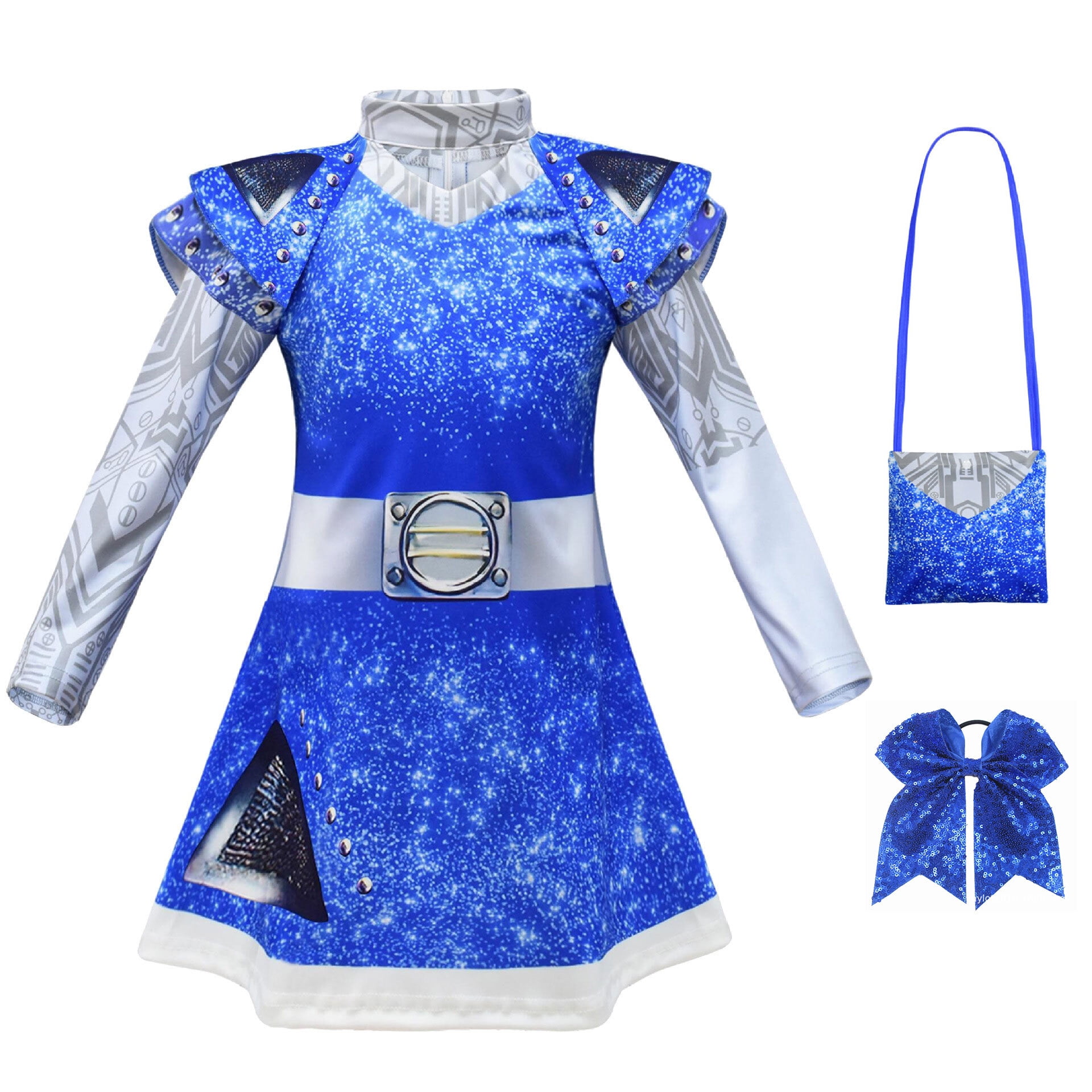 Zombie Cheerleader Outfit for Girls Alien Fancy Addison Costume Dress ...