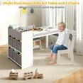 Gitawusa Kids Art Table and Chair Set with Storage Bins and Paper Roll ...