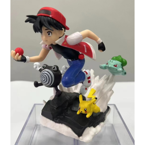 Figuras de acción de Pokémon Ash Ketchum Super Mario Running Style Toys ...