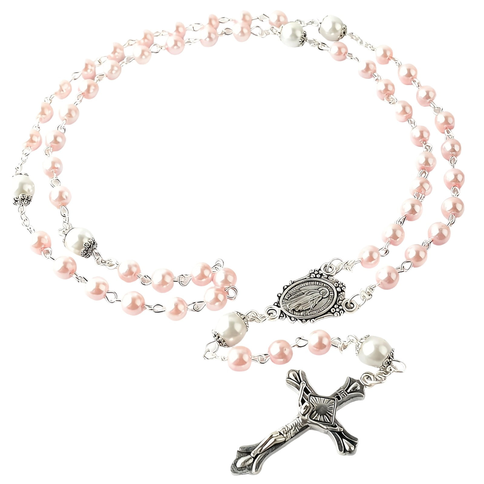 Click here for Chanana Catholic Beads Rosary Necklace With Jesus... prices