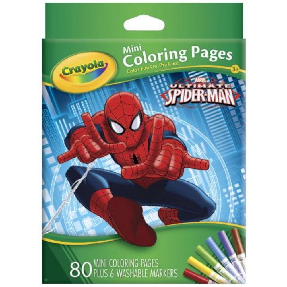 Crayola Ultimate Spiderman Mini Coloring Pages Multi Colored - Walmart ...