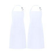 NLUS 2 Pack Striped Chef Polyester Kitchen Aprons for Women Men with 2 ...