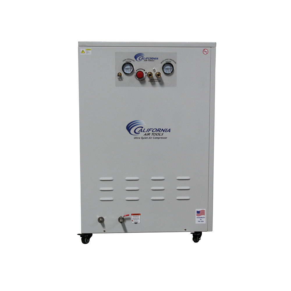 2 HP 10 Gallon Ultra Quiet and Oil-Free Dolly Air Compressor with Sound ...