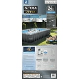 Intex Ultra XTR 24'x12' Rectangular Frame Pool Set + Easy Setup Pump ...