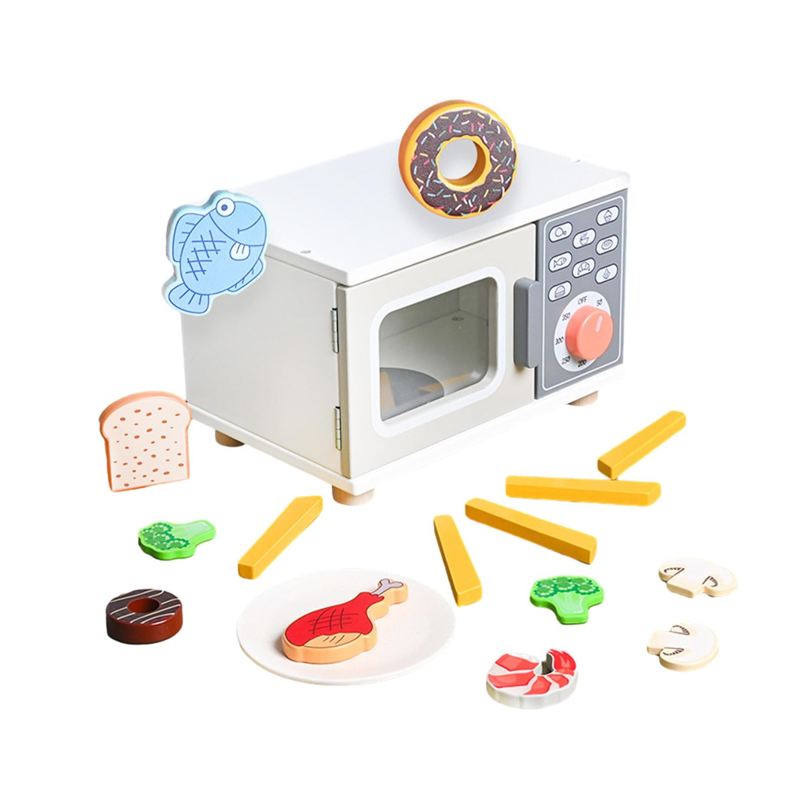 Wooden toy microwave store