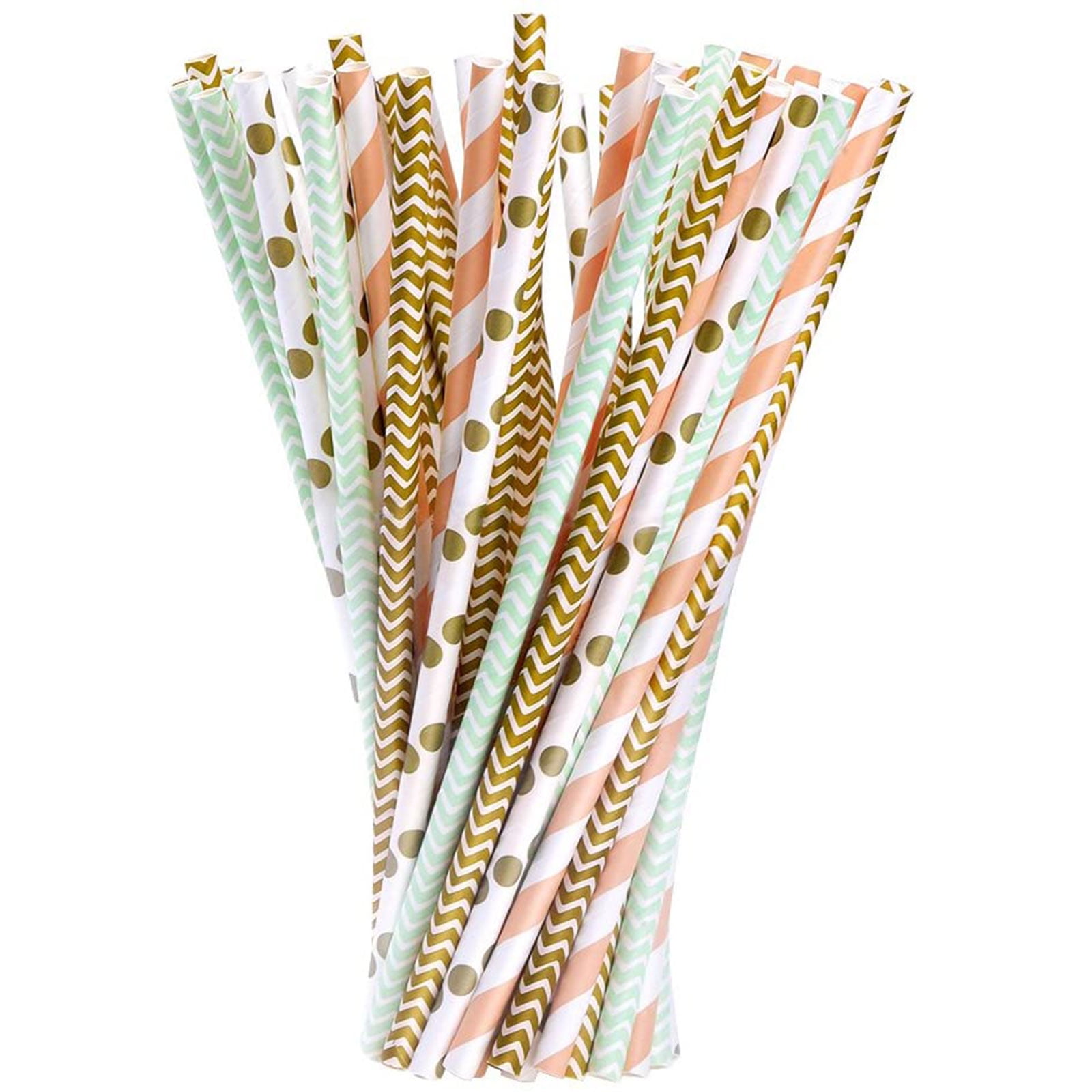 rudenlos 100-Pack Paper Drinking Straws Biodegradable Eco Friendly ...