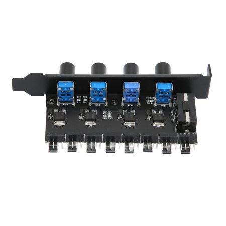Fan Hub, CPU Cooling 4 Knob 8 Channels Cooling Fan Splitter Controller ...
