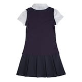 Girls Pleat 2-Fer Dress - Walmart.com