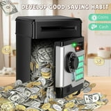Electronic Piggy Bank , Mini ATM Password Money Bank Cash Coins Saving Box for Kids, Cartoon ...