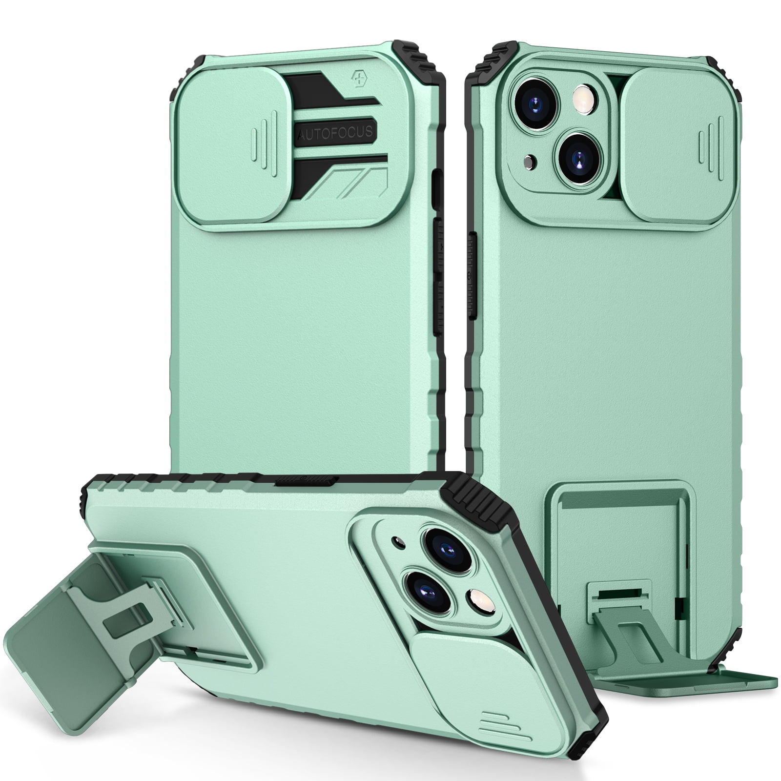 Decase for iPhone 14 Hybrid Rugged Case with Slide Camera Lens Cover ...