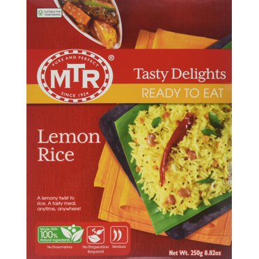 MTR Tasty Delights Vegetarian Lemon Rice, Ready to Eat, 100% Natural ...