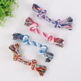 Cotton Double Knot Braided Rope Colorful Bone Tug Dog Chewing Toy Pet ...