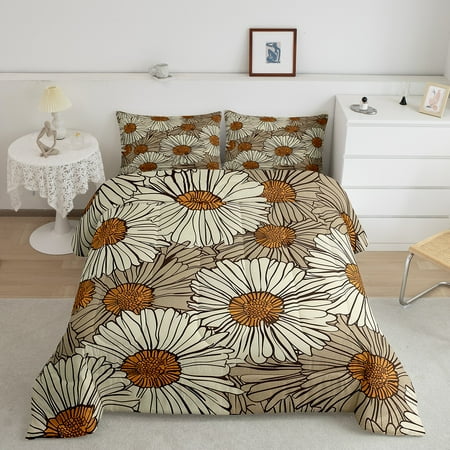 YST Daisy Twin Bedding Set,Retro Daisy Floral Down Comforter For Adult ...
