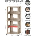 5 Tier Stackable Narrow Shoe Rack - Durable Space-Saving Shoe Storage ...