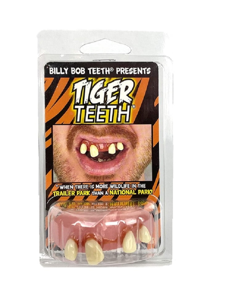 Billy-Bob Tiger Fake Funny Teeth Hillbilly Redneck King Custom Fit ...