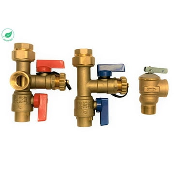 Hydro Master Tankless Water Heater Service Valve Kit, 3/4-Inch IPS ...