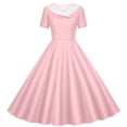 snilers Girls Vintage 1950s Dress Double Breasted Short Sleeve Polka ...
