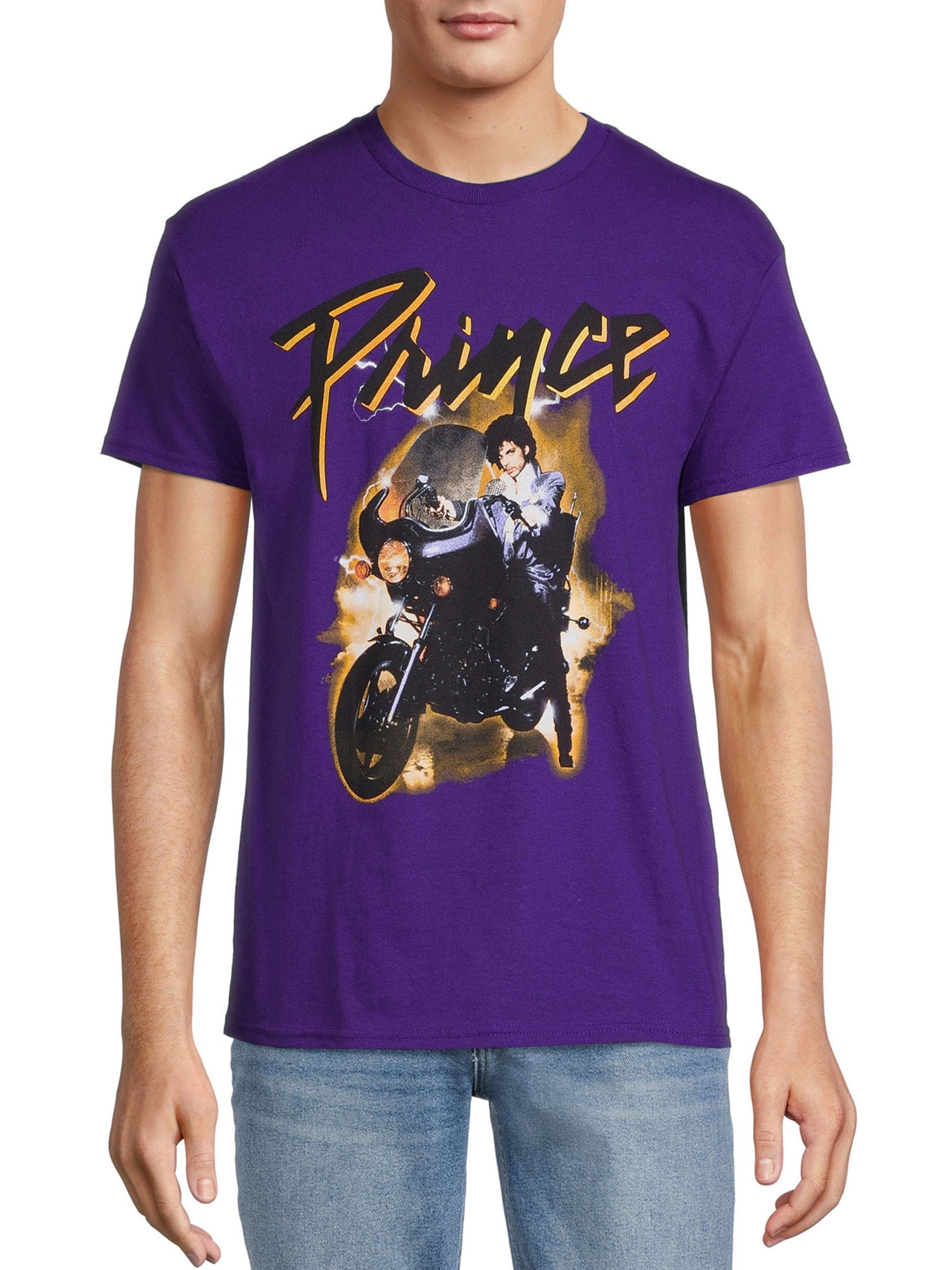 Prince Men's Motorcycle Purple Rain Tee - Walmart.com