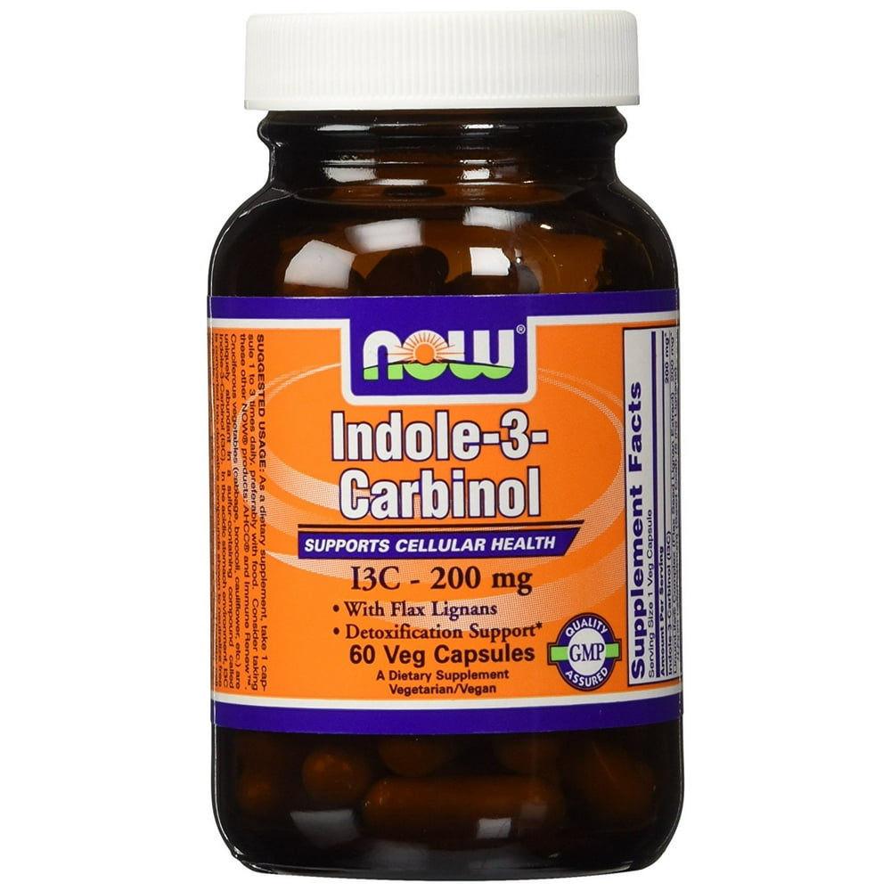 Indole-3-carbinol (I3c) 200 Mg 60 X 2, 2 bottles of 60 veg caps By NOW ...