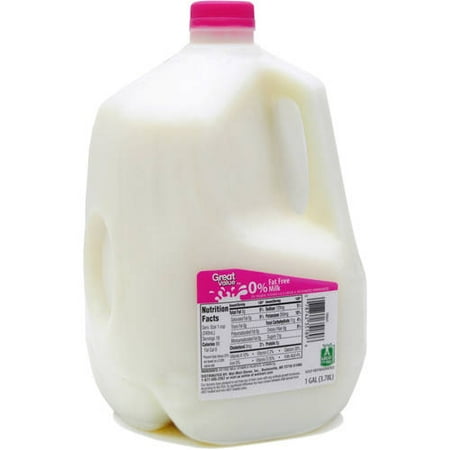 Great Value 0% Fat Free Milk, 1 gal - Walmart.com