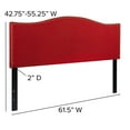 Flash Furniture Lexington Upholstered Queen Size Headboard with ...