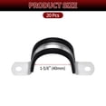 20 Pack 1-5/8" (40mm) Stainless Steel Two Hole U Bracket Clamp, Rubber ...