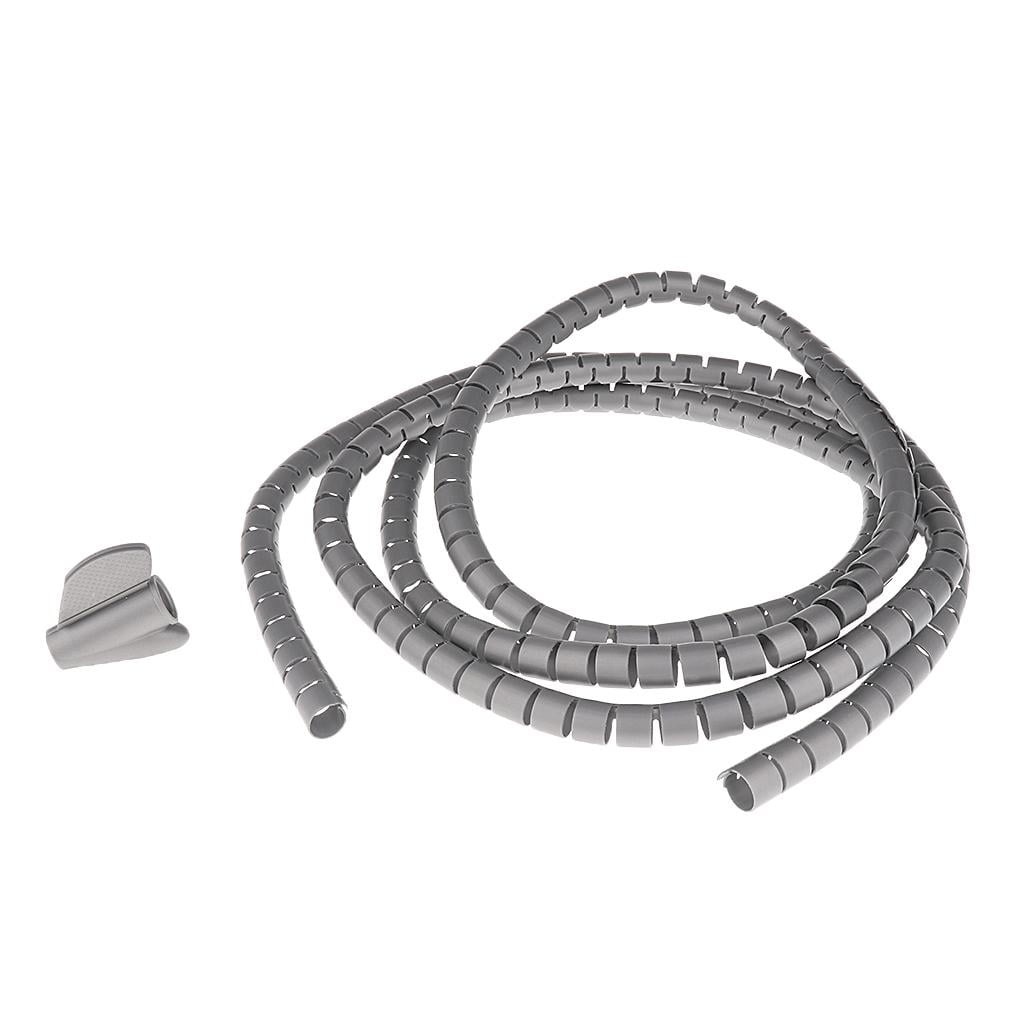 2m /10mm Spiral Cable Binder Holder Fastener Fixing Gadget 2000x10x10mm ...