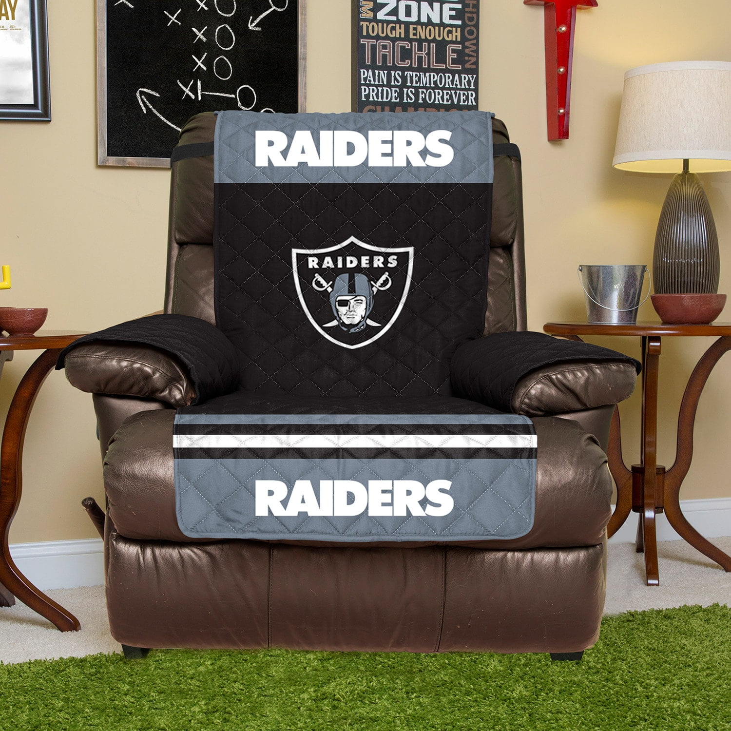 Black Las Vegas Raiders Recliner Protector - Walmart.com