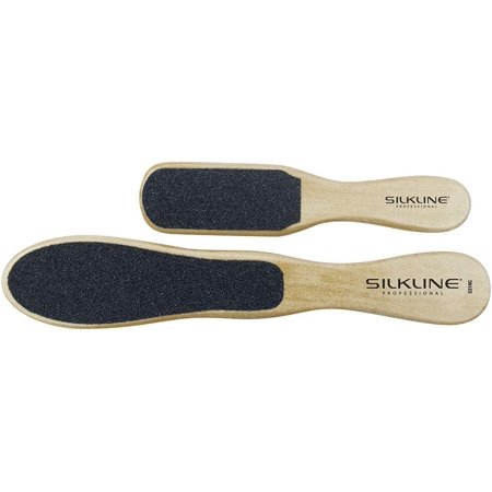 SILKLINE PROFESSIONAL Two-Sided Foot File with Oak Wood Handle - Full ...