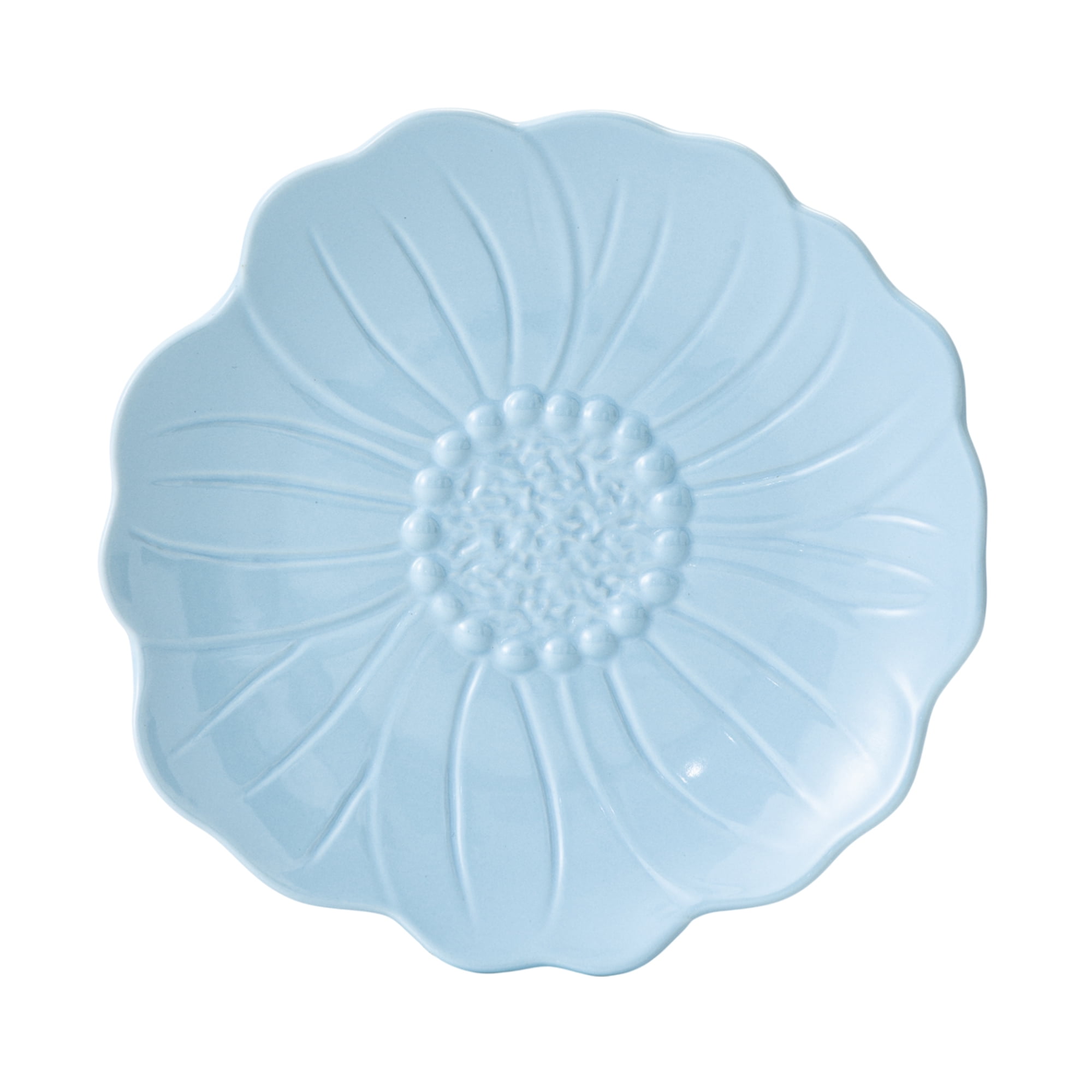 Way to Celebrate Easter Blue Floral Ceramic Appetizer Plate, 7.48inch x ...
