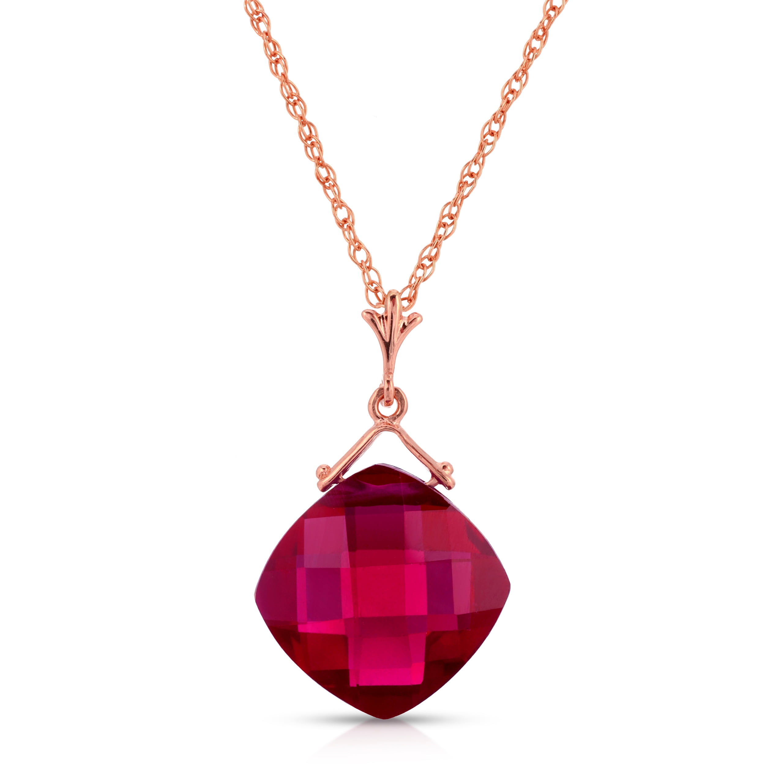 Galaxy Gold Size 22 inch 14K Solid Rose Gold Necklace With Lab. Grown ...