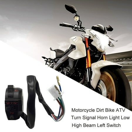 Universal Handlebar Left ATV Motorcycle Control High/Low Beam light ...