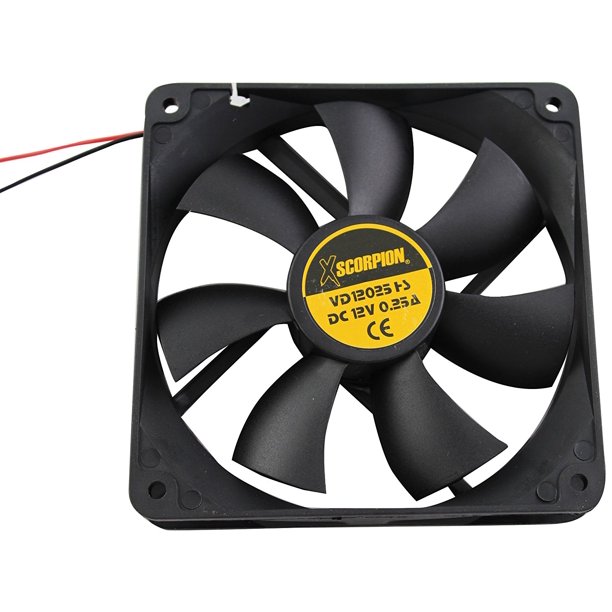 12V Thin Square Plastic Electric 6" x 1" Slim Rotary Cooling Fan FAN61 ...