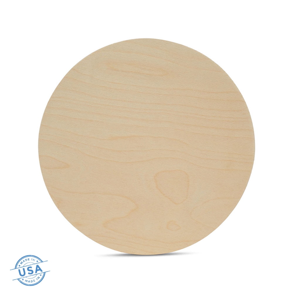 Wood Circles 12 inch, 1/4 Inch Thick, Birch Plywood Discs, Pack of 25 ...