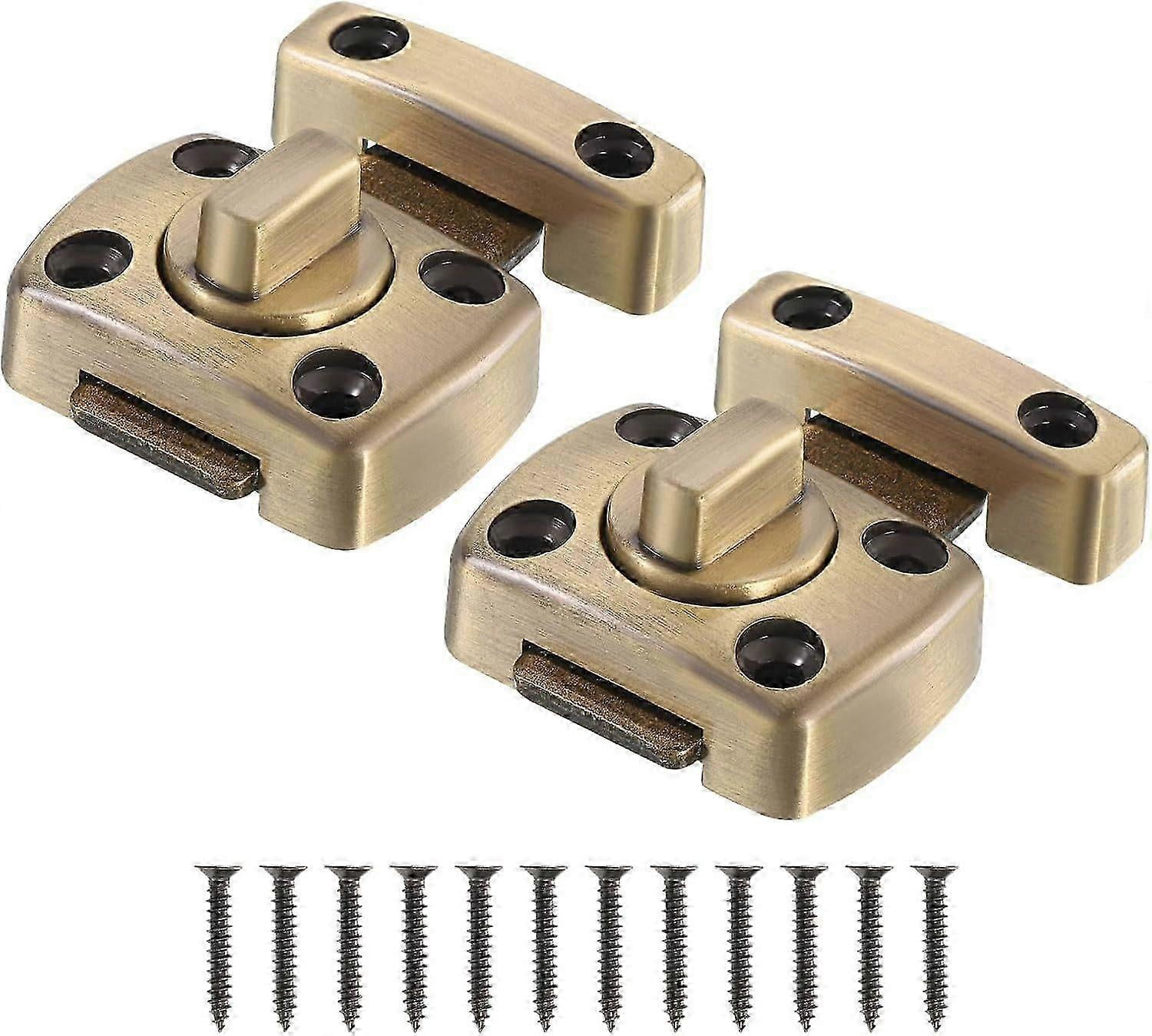 Bronze 2Pcs Rotary Bolt Lock, Zinc Alloy Security Door Latch for ...