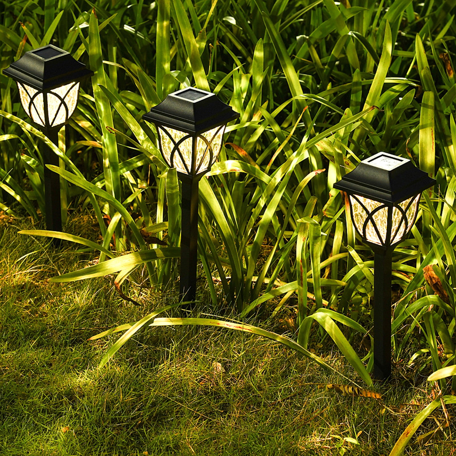 Sunjoy Tech 2Pcs Outdoor Solar Lights IP65 Waterproof No Wiring ...