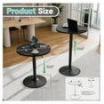EIGHTNINE Bistro Pub Table Height Adjustable Round 23.6 Inch Bar Table ...