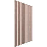 Ekena Millwork 94"H x 1/4"T Adjustable Wood Slat Wall Panel Kit w/ 3"W ...